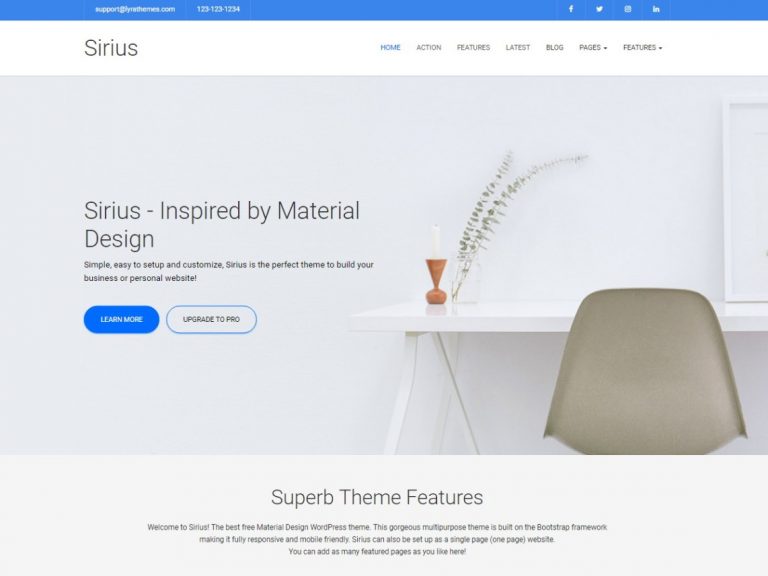 15+ Free Material Design WordPress Themes 2022 - OnAirCode