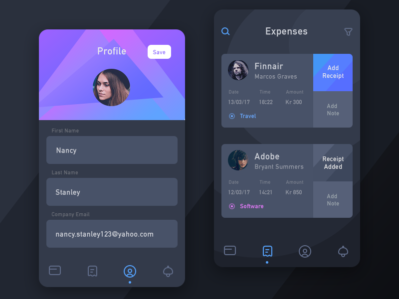 Android Profile Screen Ui Design Inspiration Onaircode