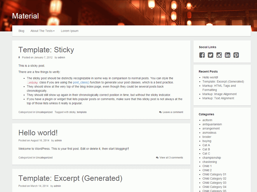 20+ Free Material Design WordPress Blog Themes - OnAirCode