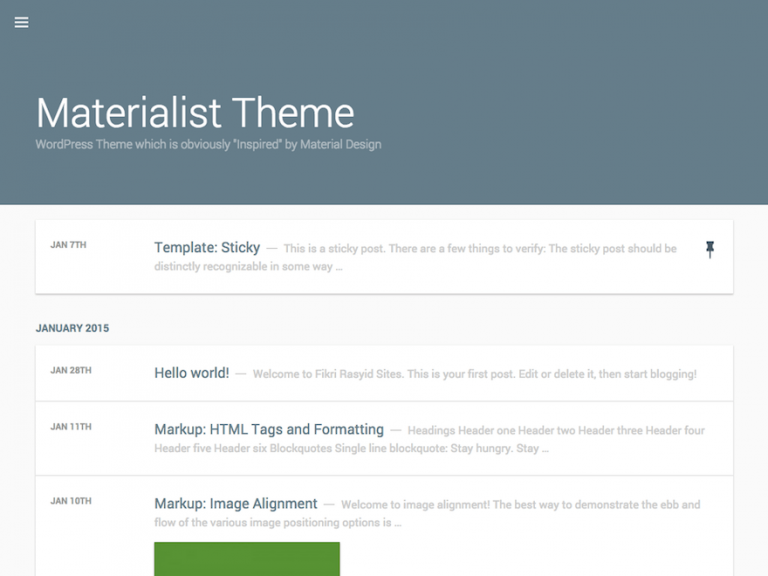 20+ Free Material Design WordPress Blog Themes - OnAirCode