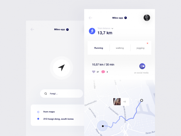 30+ Inspiring Map UI Design For Mobile App - OnAirCode