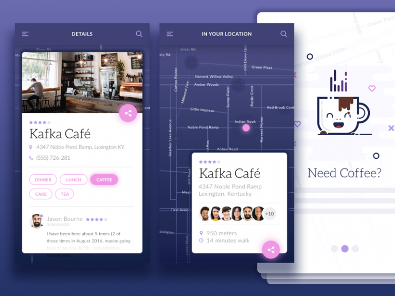 30+ Inspiring Map UI Design For Mobile App - OnAirCode