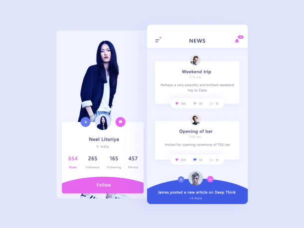 20 Mobile App Profile Screen Ui Design Updated Onaircode