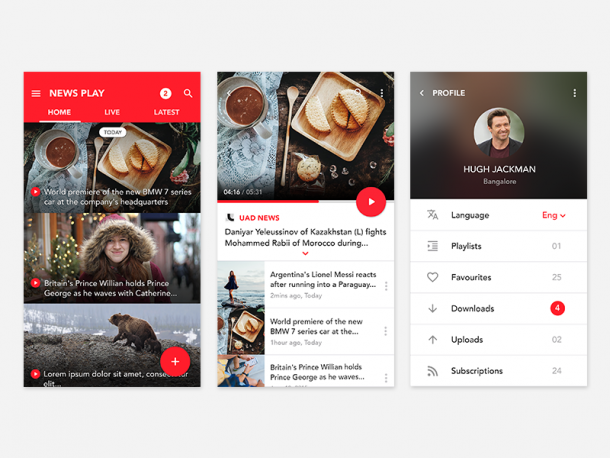 25+ News App Screen UI Design Inspiration - OnAirCode