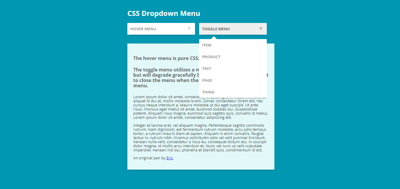 Dropdown Menu Css Examples For Incredible Web Results Onaircode