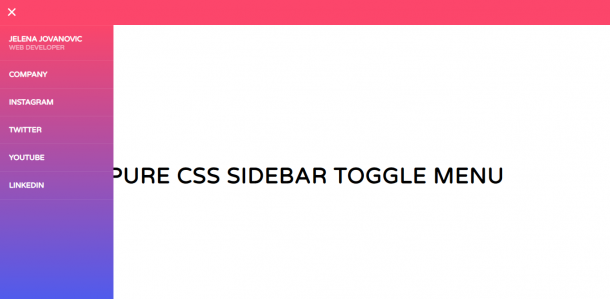 20+ Toggle Menu CSS Examples With Source Code - OnAirCode