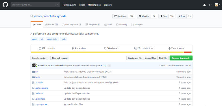 React Sticky Header Elements Component On Scroll Onaircode