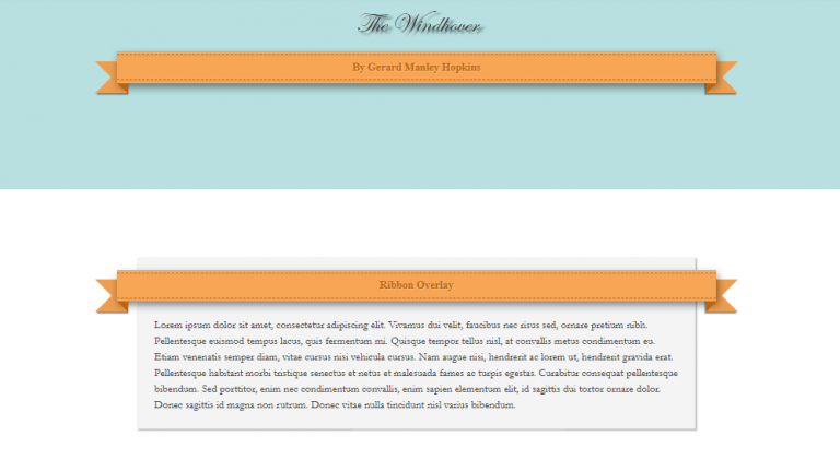 20+ CSS Ribbon Design Examples - OnAirCode