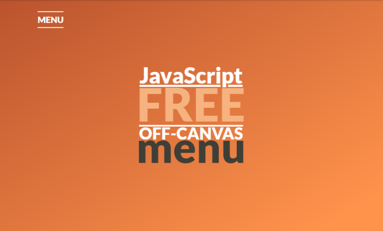 18+ CSS Off-Canvas Menu Navigation - OnAirCode