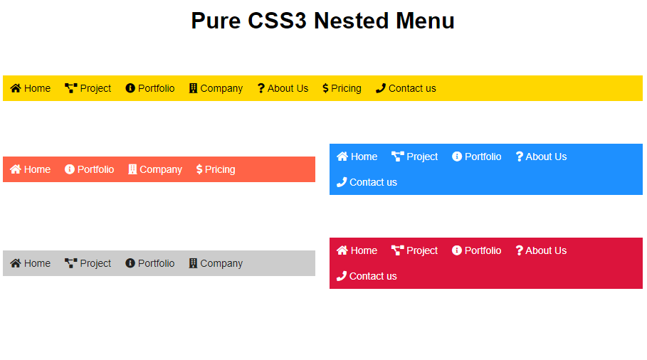20+ Excellent CSS Horizontal Menu Examples - OnAirCode