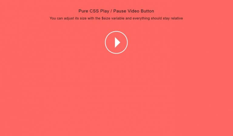 Css Play Pause Button Examples With Animation Onaircode