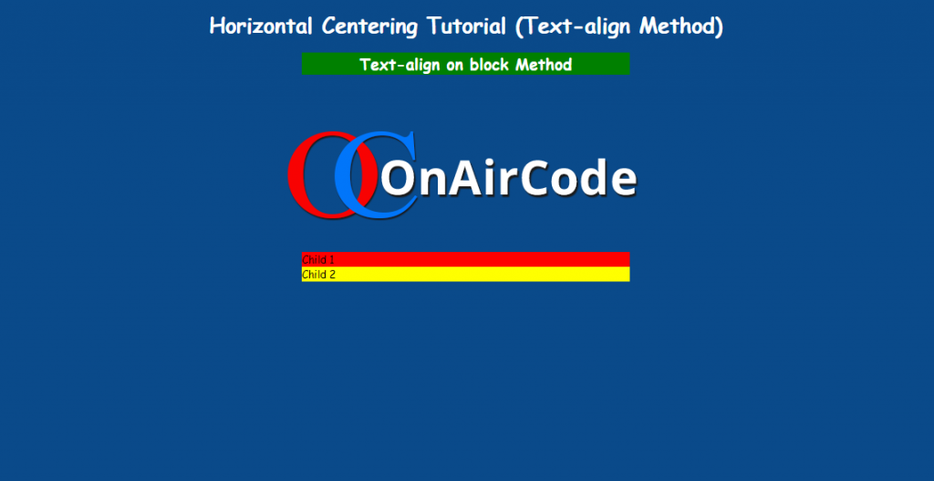 How To Horizontally Align Center A Div Using Css Onaircode