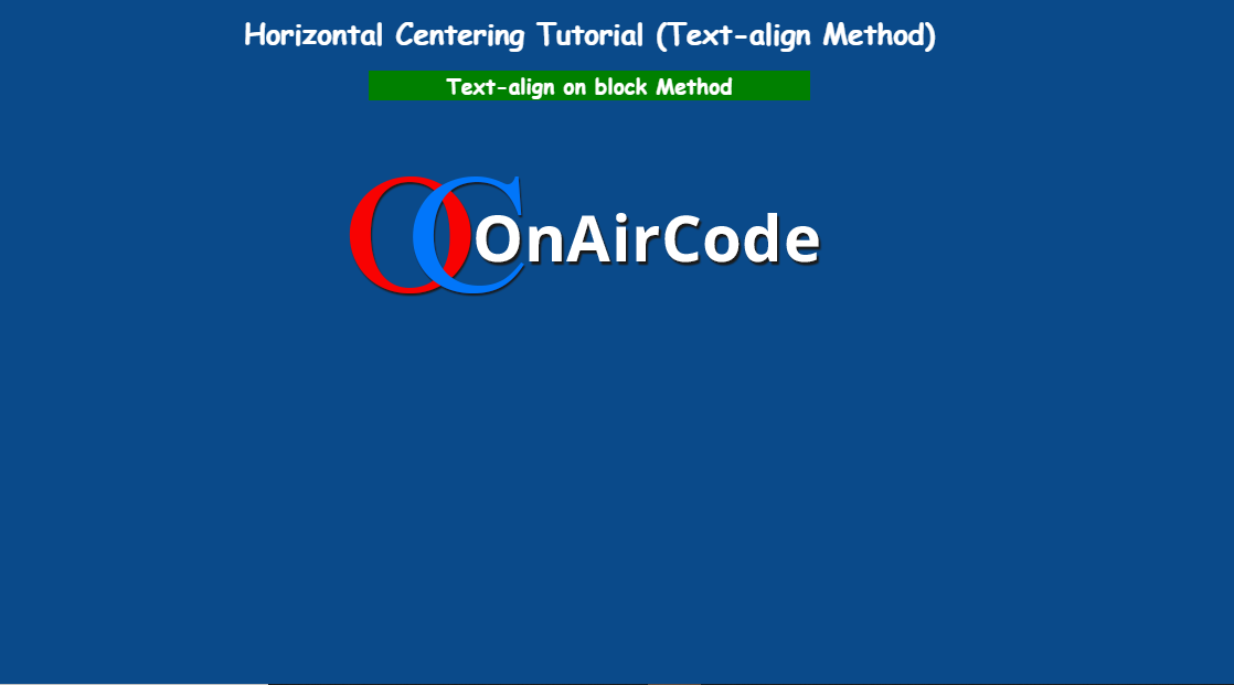 How To Horizontally Align Center A Div Using Css Onaircode