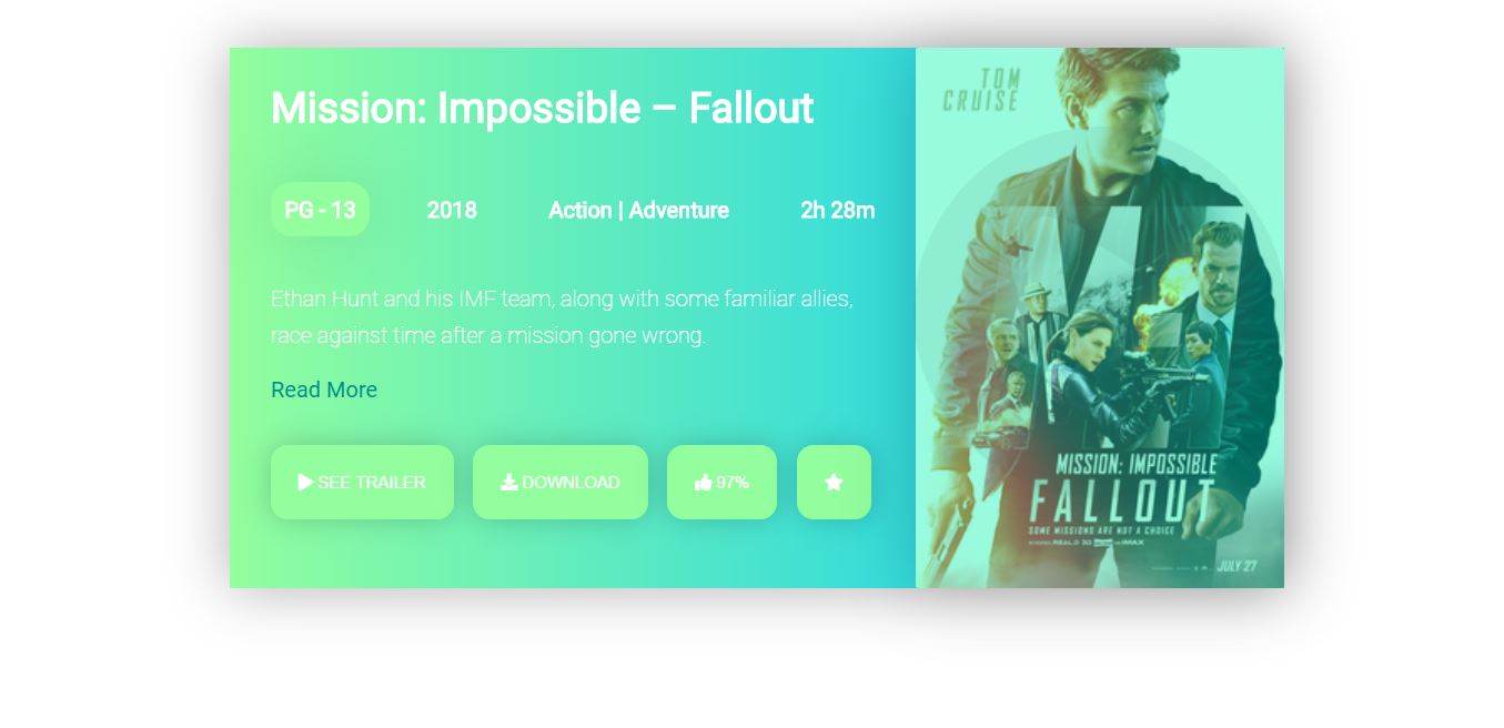 12+ Cool CSS Movie Card Examples - OnAirCode