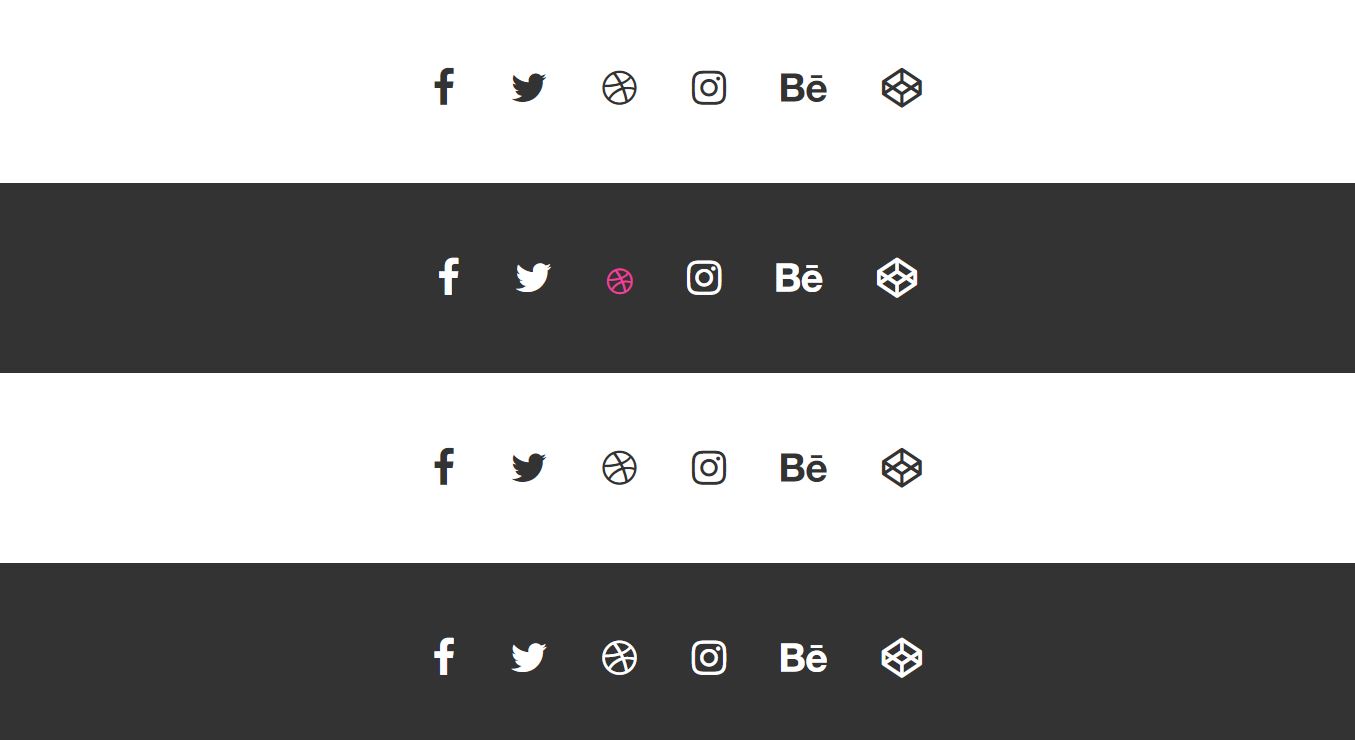 22+ Social Media Icons CSS Code Snippet - OnAirCode