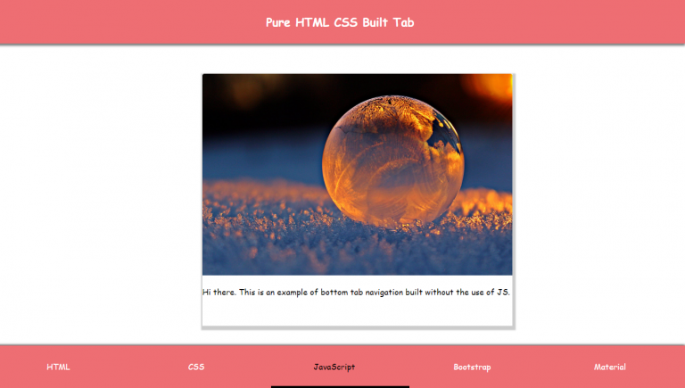 How To Make Bottom Navigation Tabs With Css Onaircode 3398