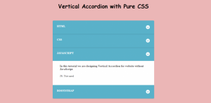 How to Make Vertical Accordion Menu with CSS - OnAirCode