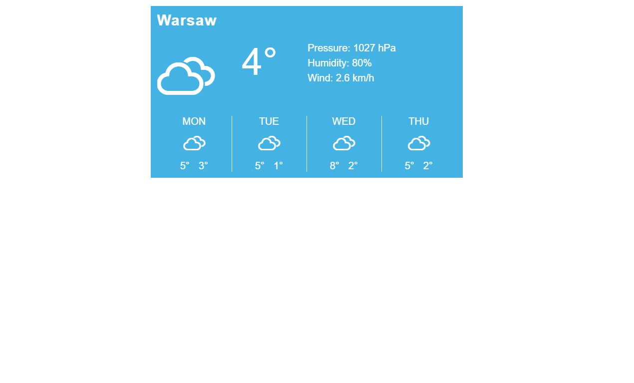 12 Javascript Weather Widget Design Examples Onaircode