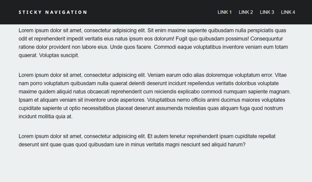 20 Javascript Sticky Header Examples Onaircode