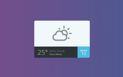 12+ JavaScript Weather Widget Design Examples - OnAirCode
