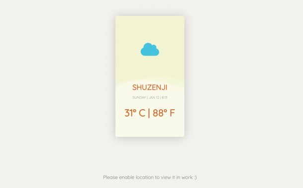 12+ JavaScript Weather Widget Design Examples - OnAirCode