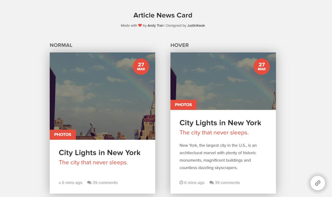 30 Javascript Card Design Code Examples Onaircode